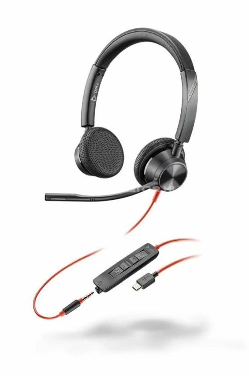 Fejhallgató Poly Plantronics Blackwire 3325 USB-C Black, 8X221AA ...